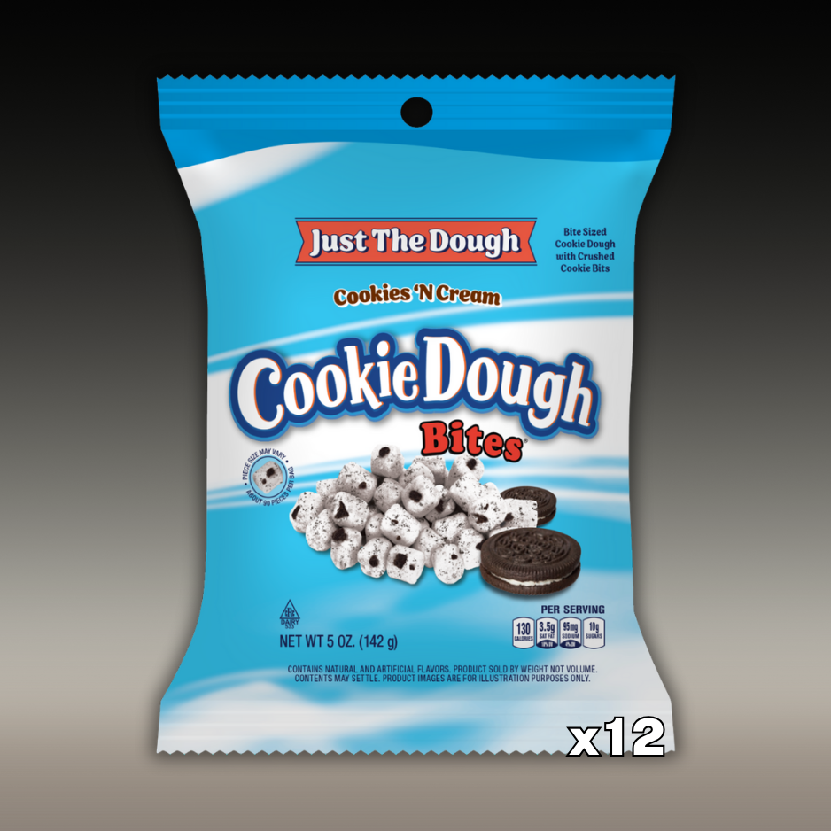 Cookie Dough Bites Just The Dough Cookies & Cream Peg Bag 12ct (BBD 3 ...