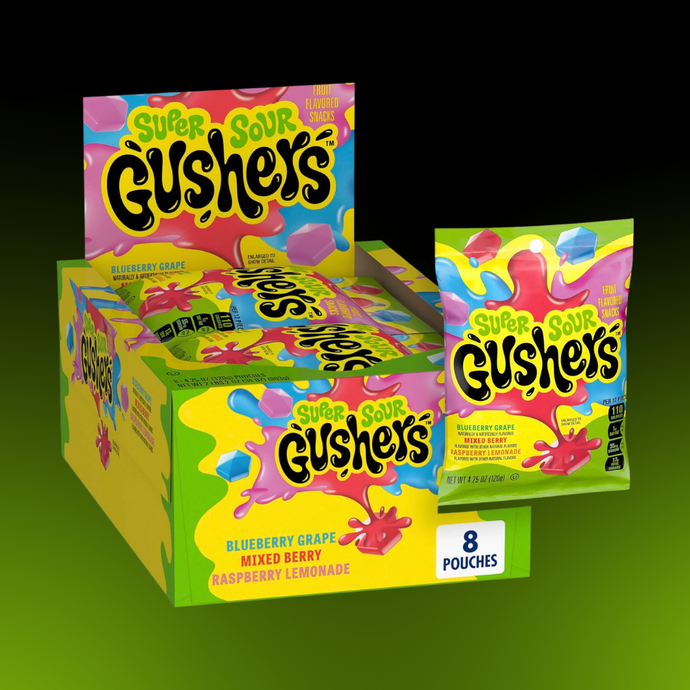 Gushers SUPER SOUR BERRY 4.25oz (120g) Peg Bag 8ct – International Foods NZ