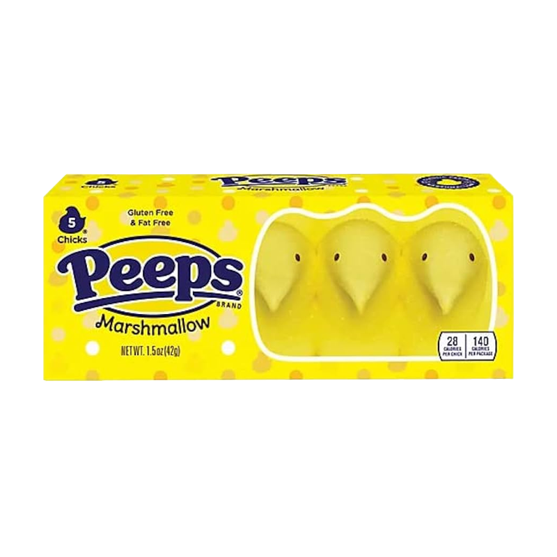 PEEPS® 5ct YELLOW Marshmallow Chicks (42g) – International Foods NZ