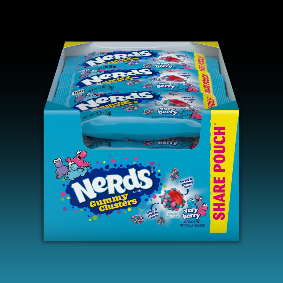 Nerds Gummy Clusters - VERY BERRY (share pack) Candy Packets 12ct ...